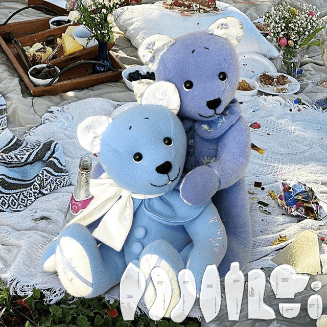 Memory Bear Template Ruler Set(10 PCS) - With Instructions