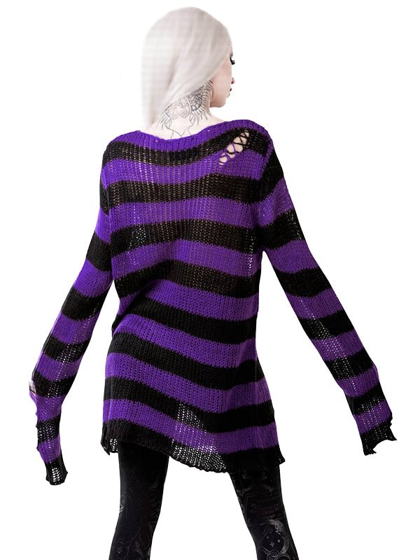 Punk Gothic Striped Sweaters