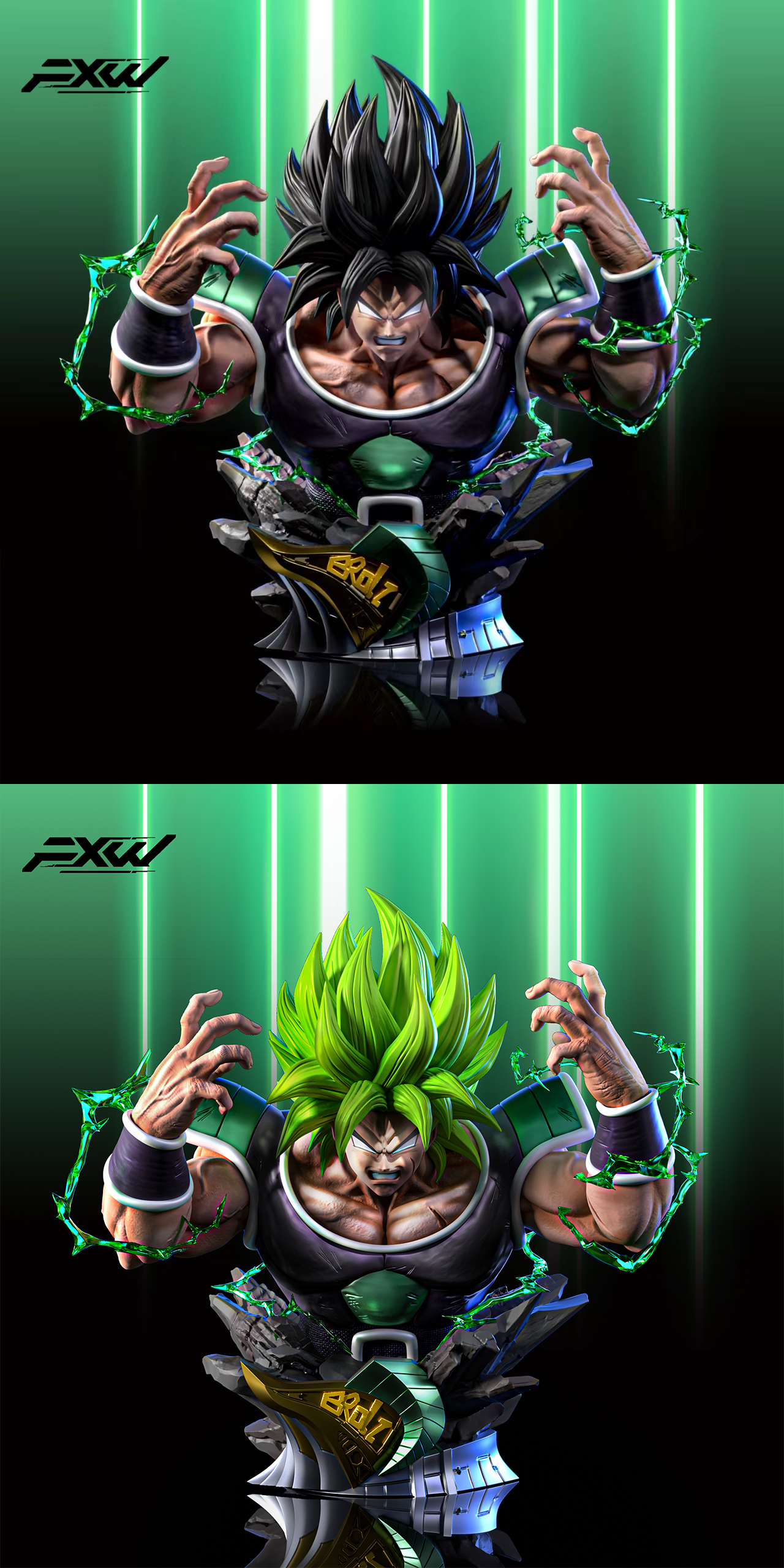 S- Scale Legendary Super Saiyan Broly Bust Statue with LED - Dragon ...