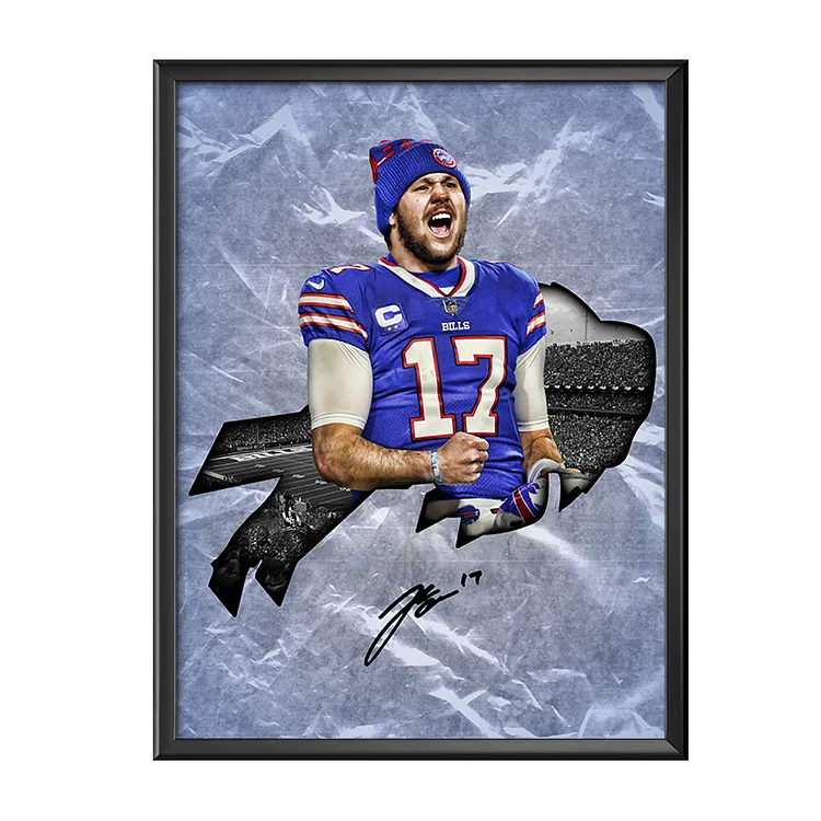 Josh Allen-Buffalo Bills Poster Art Autographed