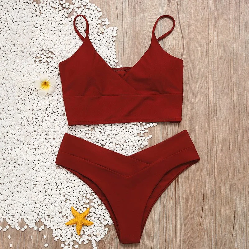 Para Praia 2021 Sexy Brazilian Bikini Set Micro Halter Swimwear Women ...