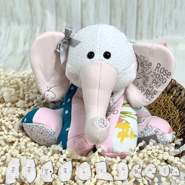 Memory Elephant Template Set(8 PCS)-With Instructions