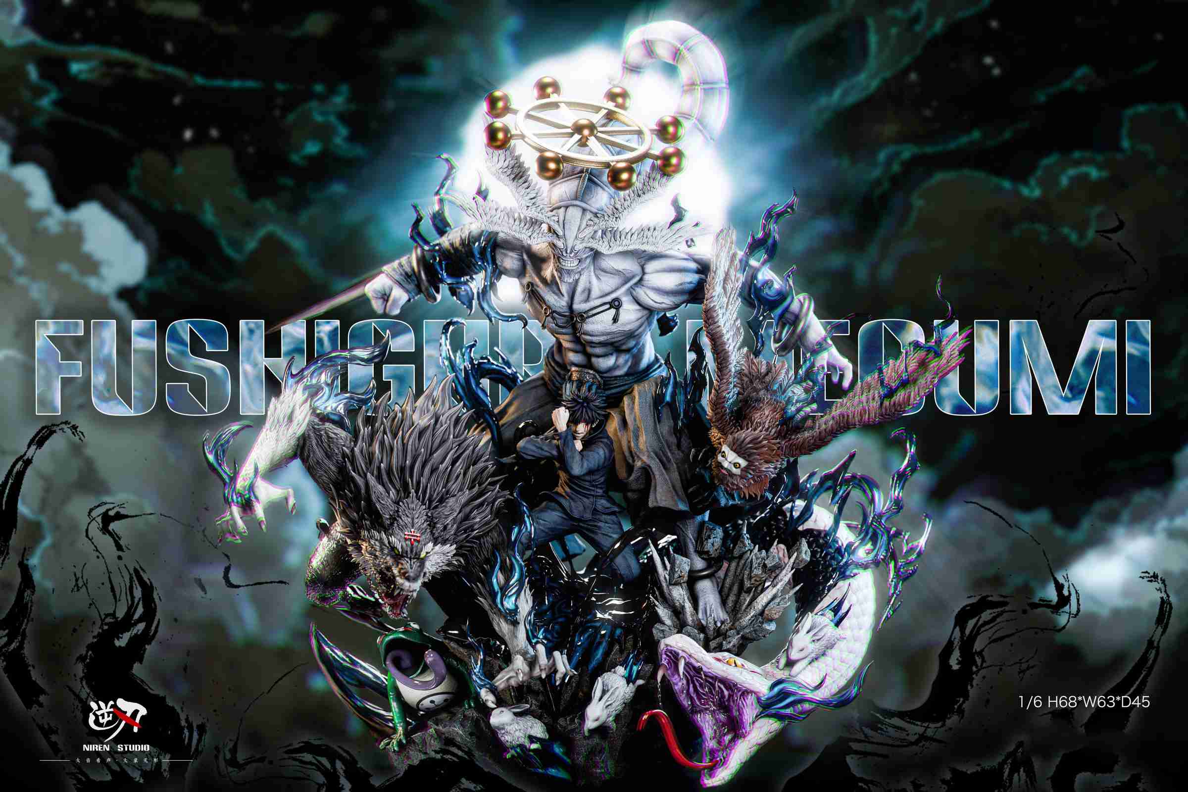 1/6 Scale Ten Shadows Technique Megumi Fushiguro - Jujutsu Kaisen Resin ...