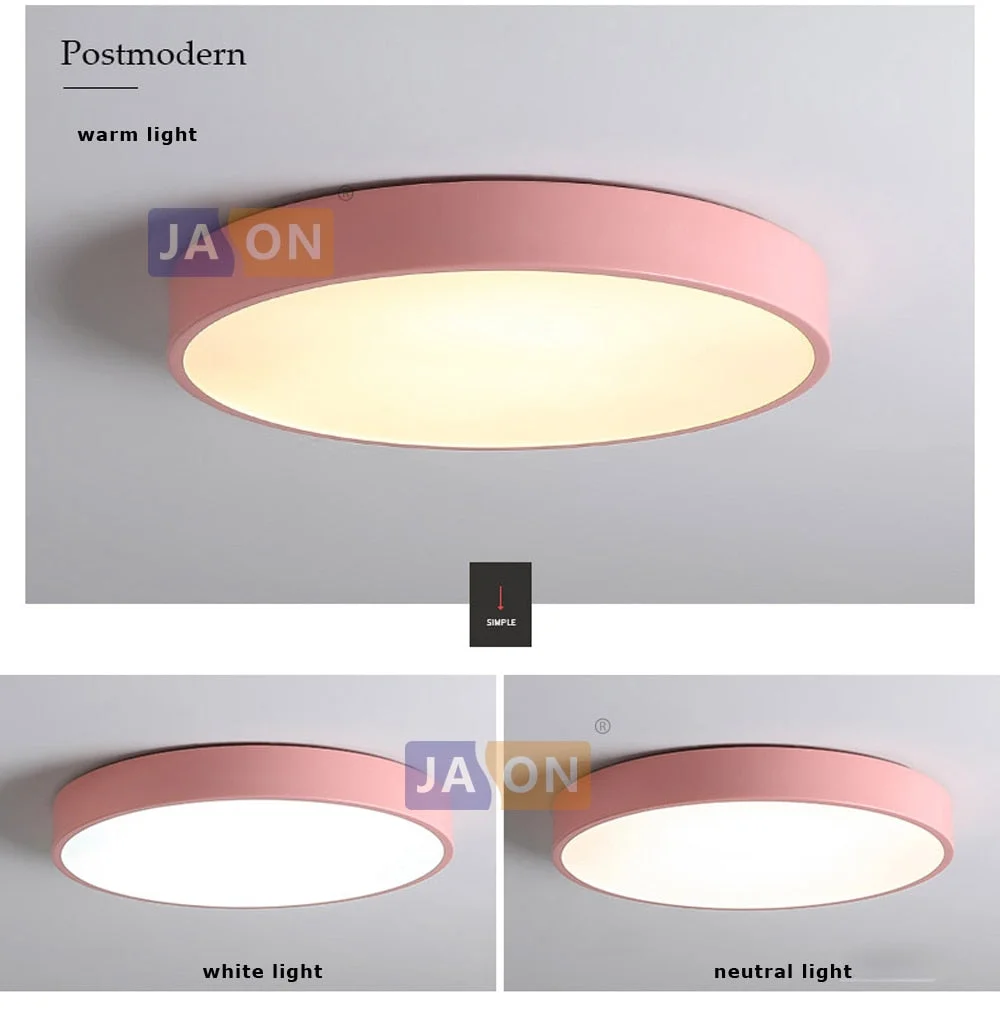 LED Modern Acryl Alloy Round 5cm Super Thin LED Lamp.LED Light.Ceiling ...