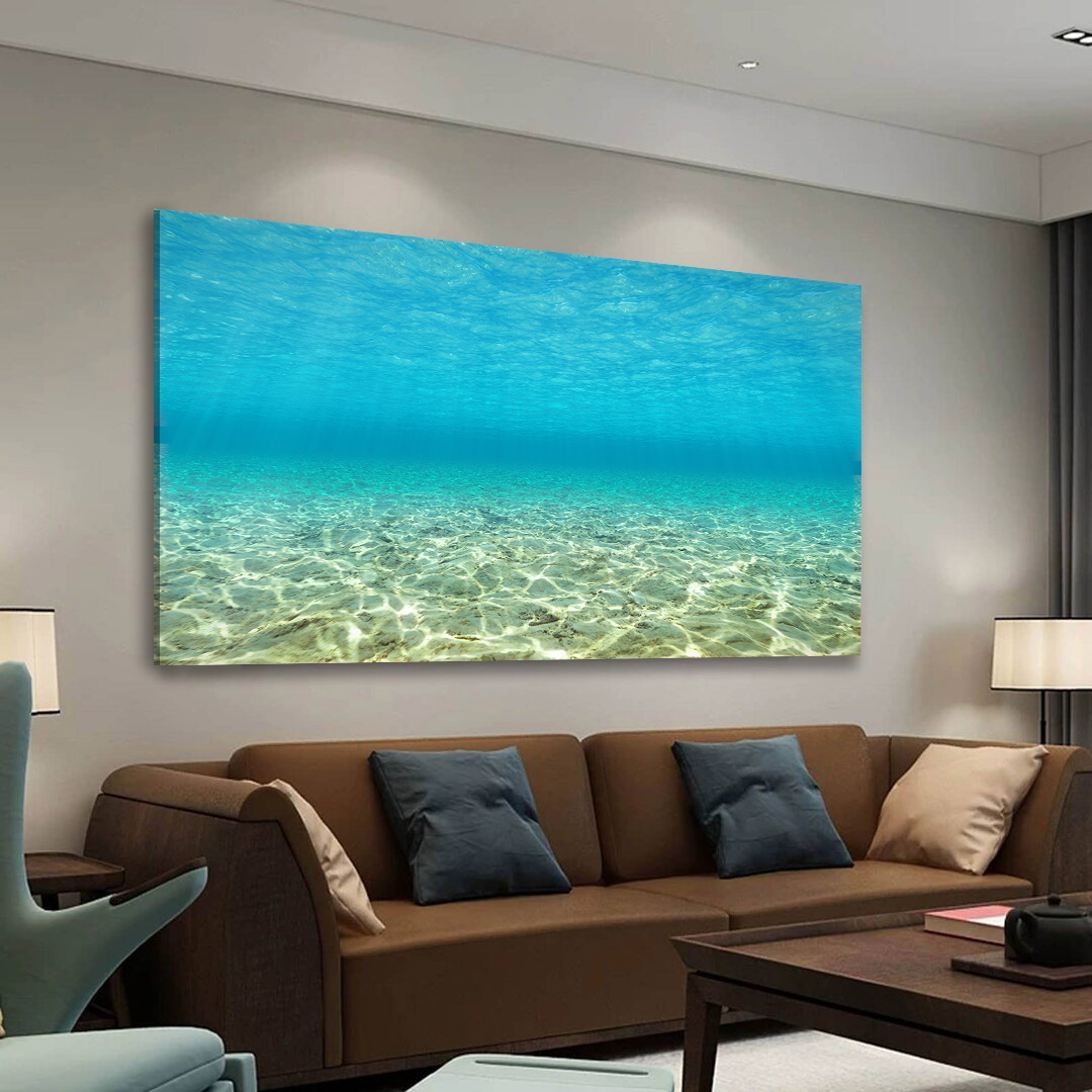 Blue Ocean Sea Wall Art Painting On Canvas The Pictures Modern Artwork