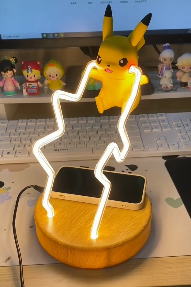 Pikachu Wireless Charger Neon Lamp