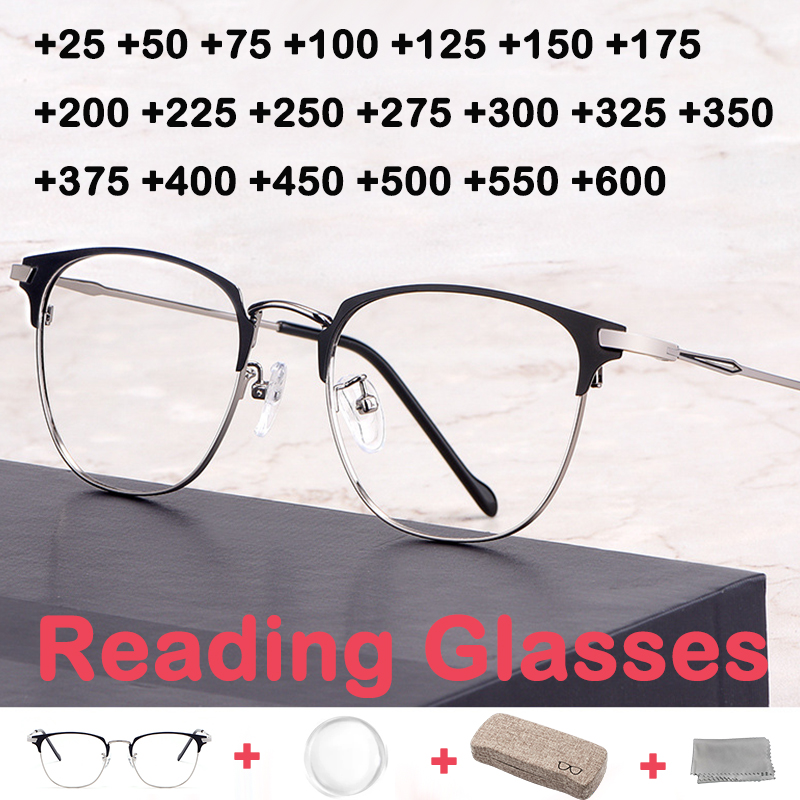 New Anti-sweat Reading Glasses Men Women Ultralight Metal Alloy Round ...
