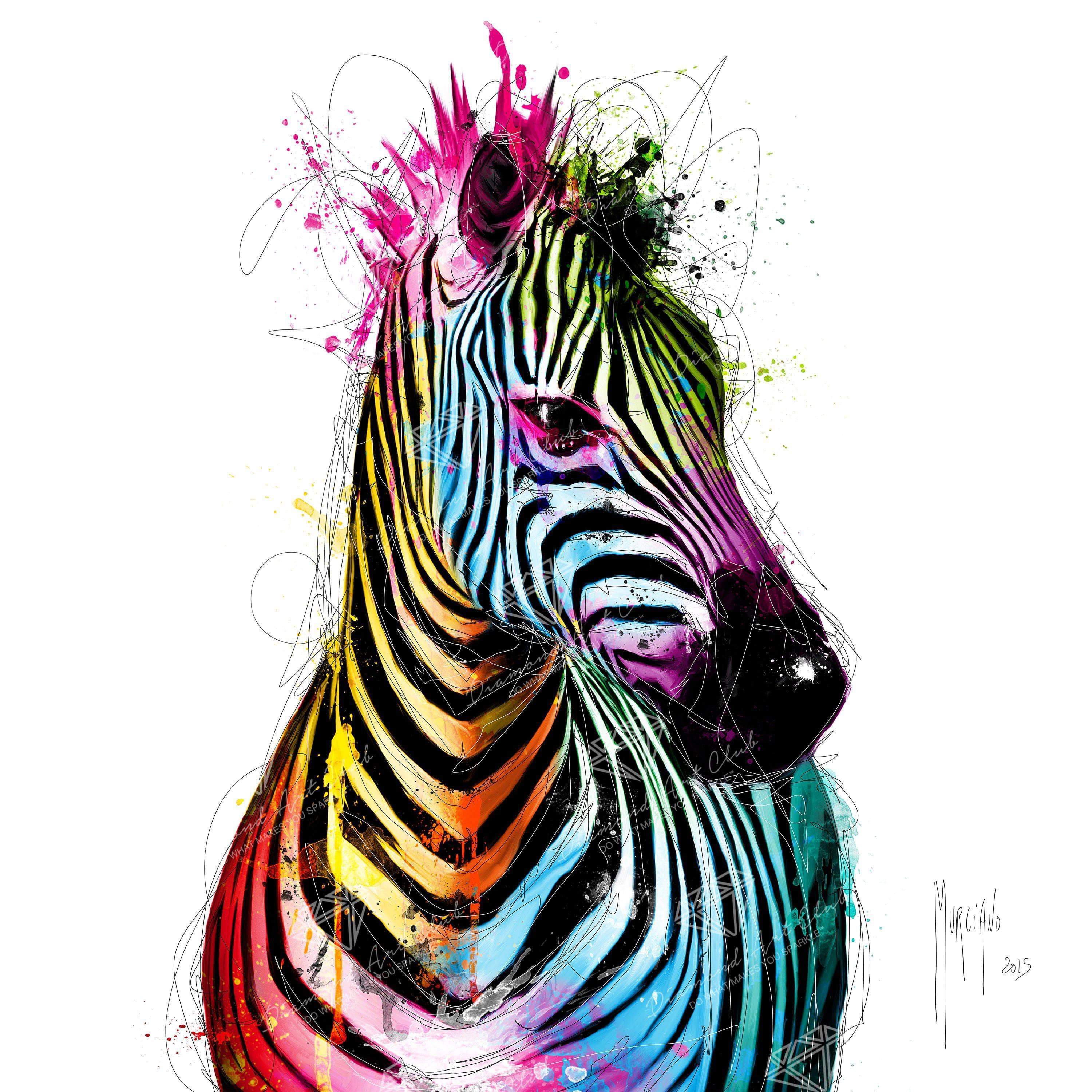 Diamond Painting - Full Round - Zebra Pop (40*40CM)