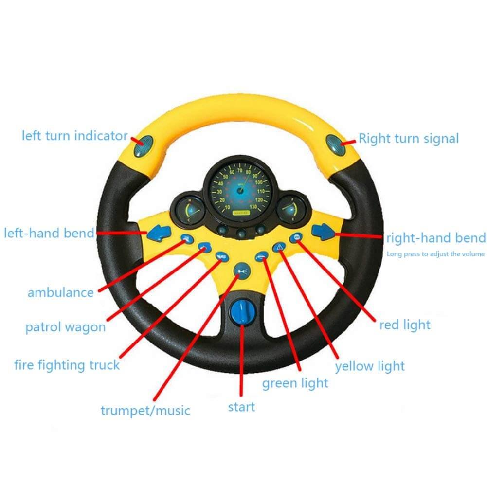 Steering Wheel Toy/ Kids Back Seat Car Souding Steering Wheel Toy Gift