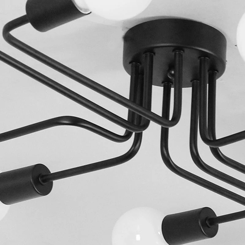 Modern Pendant Lights Hanging Vintage Multiple Rod Wrought Iron Ceiling ...