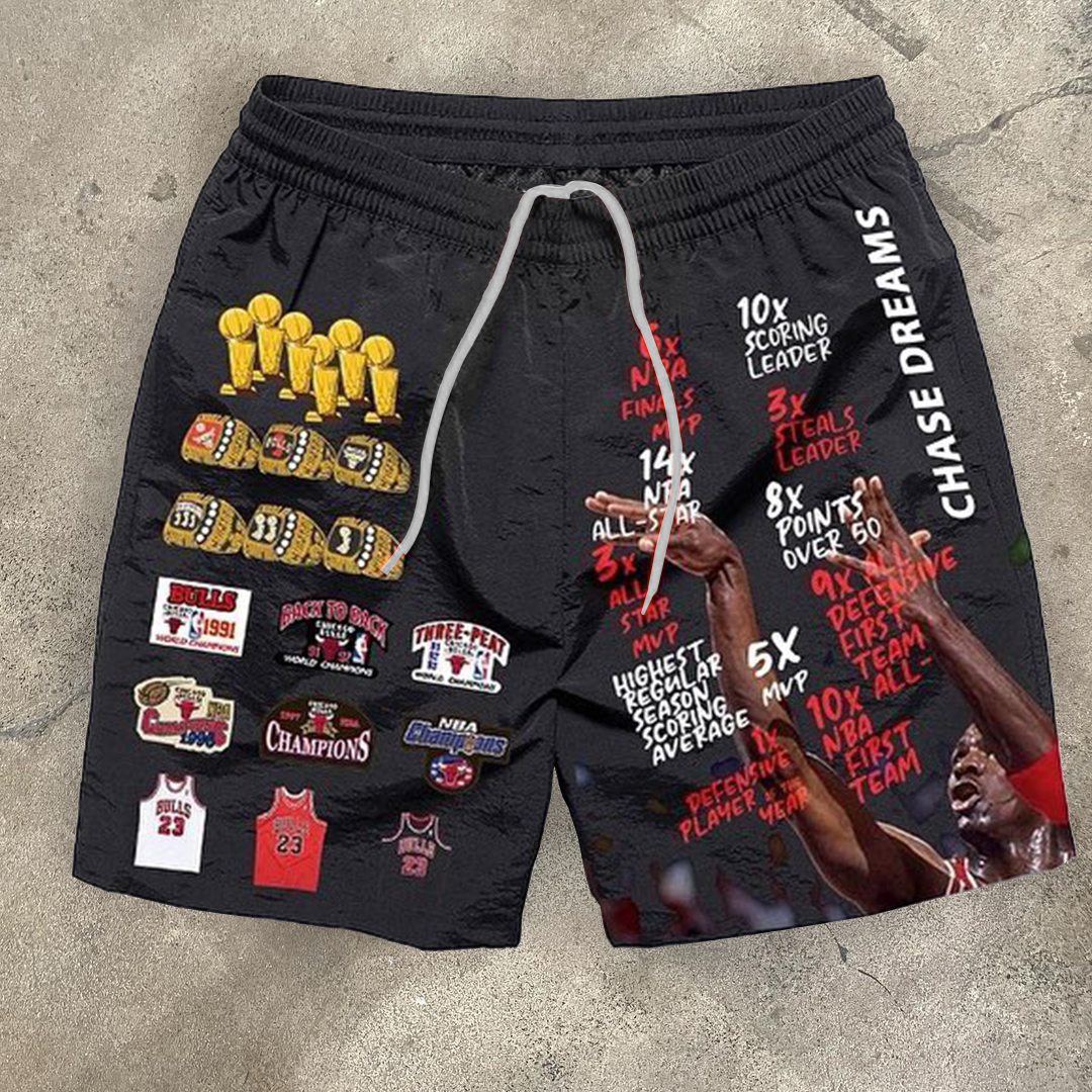 6 consecutive champion casual basketball shorts
