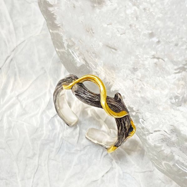 Sterling Silver Self-Regulating Twig and Vine Ring