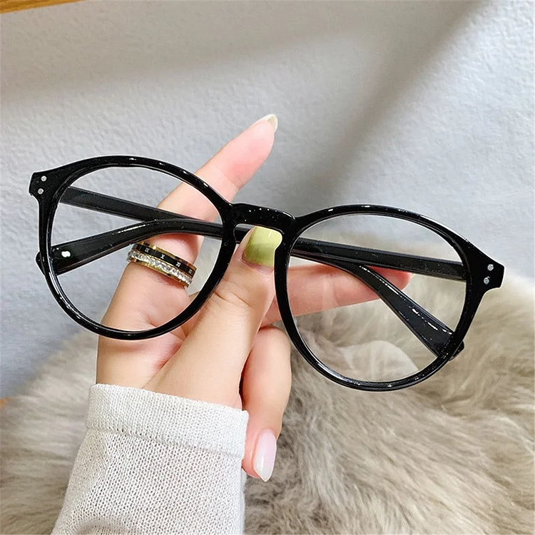 Vintage Round Anti Blue Light Myopia Glasses Women Men Nearsighted Read ...