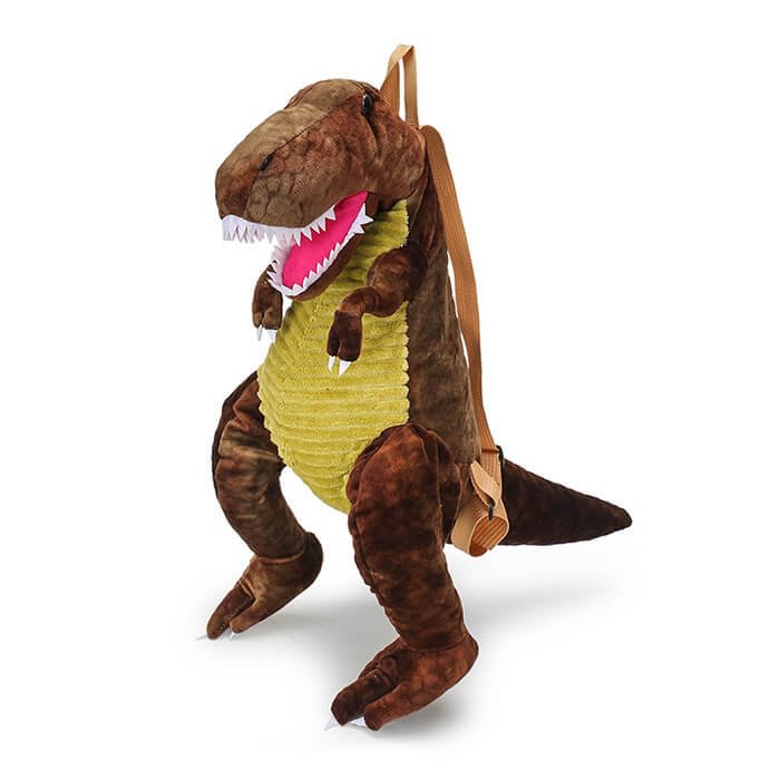 3D Dinosaur Backpack for Kids Plush Dinos Figure Toy Bags