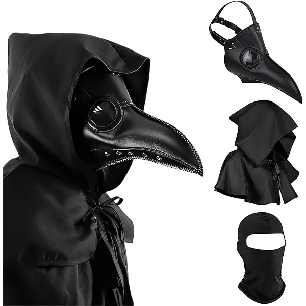 Halloween Plague Doctor Mask Costume Horror Scary Costume For Unisex Adults