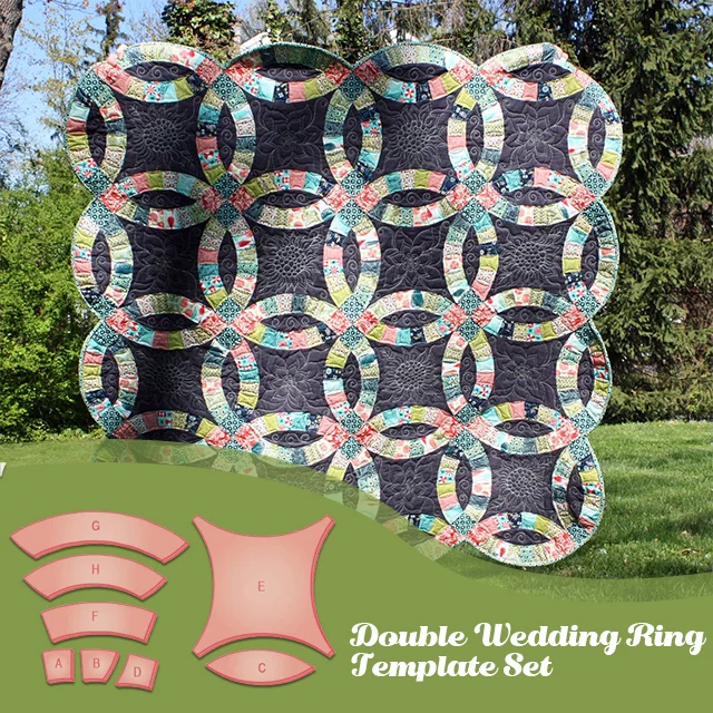 Double Wedding Ring Book & Template Set(8PCS) + Manual