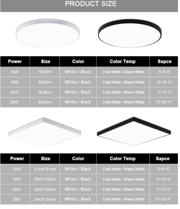 LED Ceiling Light Acryl Alloy Modern Lamp Living Room Lighting Round ...