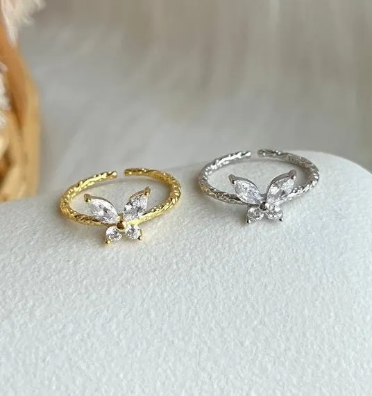 Butterfly Stackable Open Ring