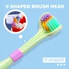 V-shaped Three-sided Toothbrush