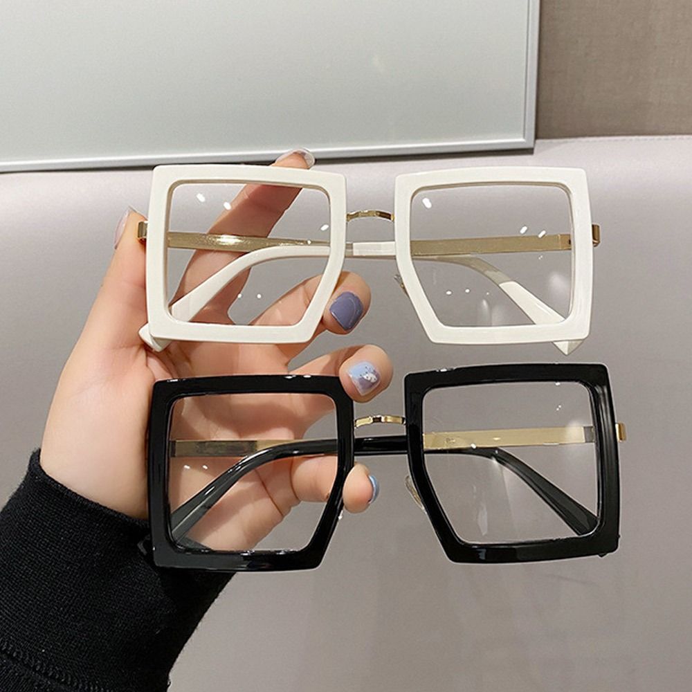 New Big Square Eyeglasses Retro Designer Anti Blue Light Women Glasses ...