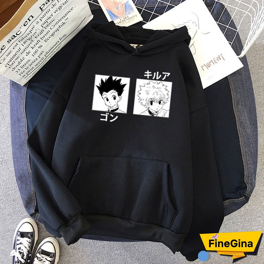 FineGina Japanese Anime Funny Killua Eyes Killua Hxh Hoodies Winter ...