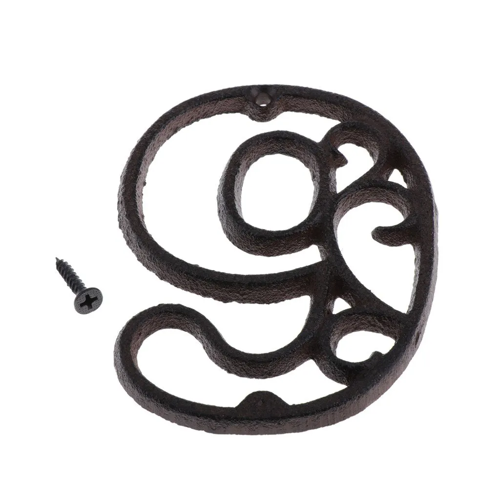 Metal Wrought Iron Number 0-9, Door House Numbers, Street Address ...