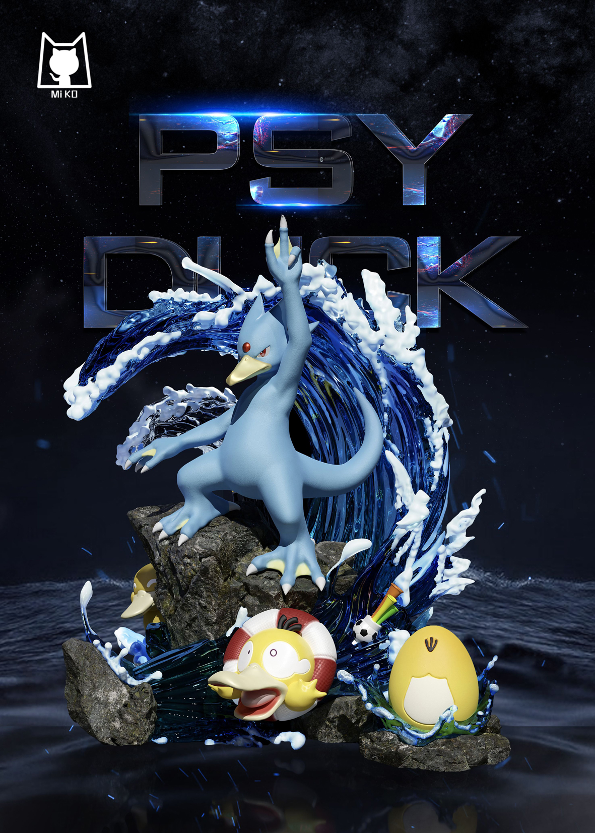 Evolution of Psyduck Set & Psyduck Pokeball - Pokemon Resin Statue ...