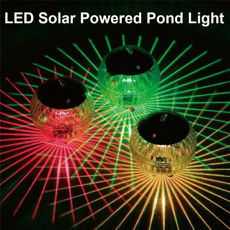 LED Disco Light Swimming Pool Waterproof LED Solar Power Multi Color ...