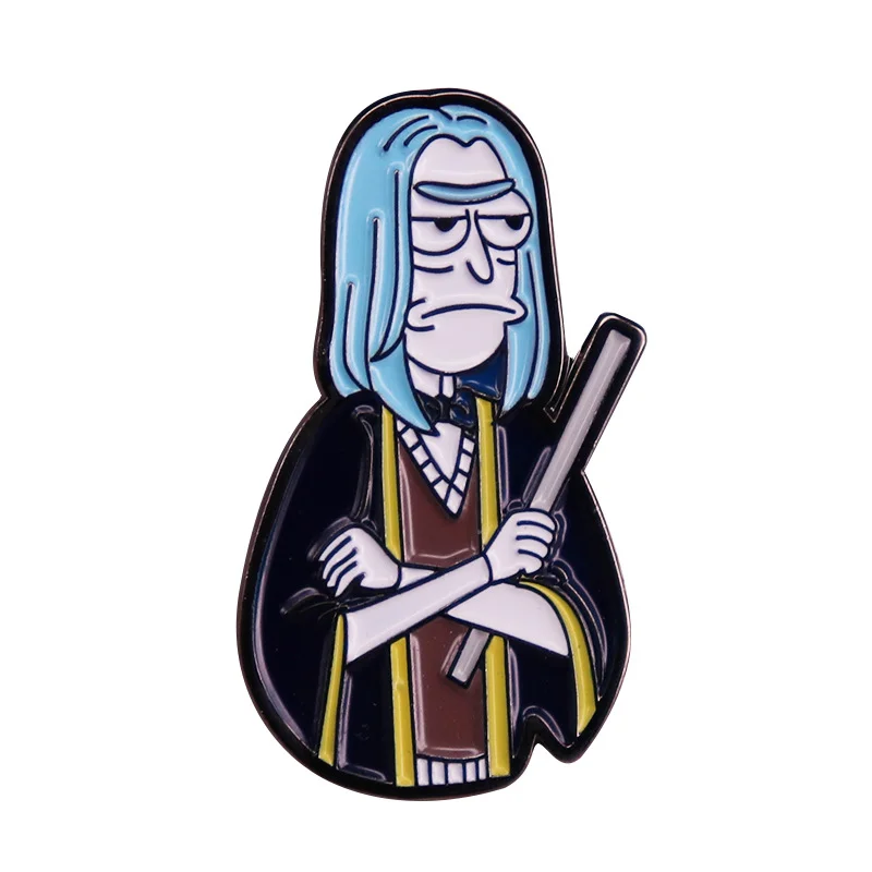 British cartoon and anime "Rick and Morty" brooch badge Scientist ...