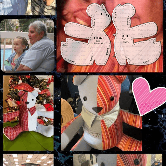 Simple Memory Bear Template Set - With Instructions