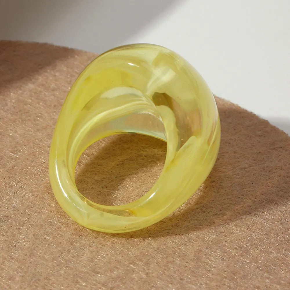 JELLY COLOR IRREGULAR TRANSPARENT RINGS