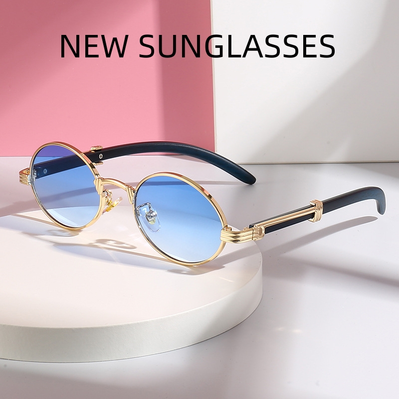 Luxury Wooden Leg Sunglasses for Women Ins Sunglasses Outdoor Oval ...