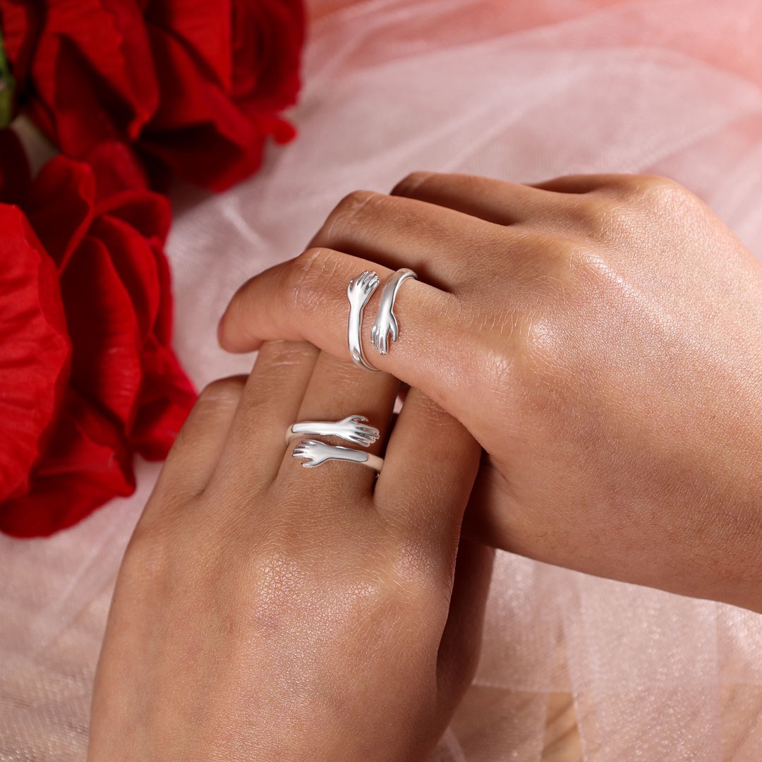 Valentine's Day Couple Hug Ring Love Style Rings Gifts for Women Men