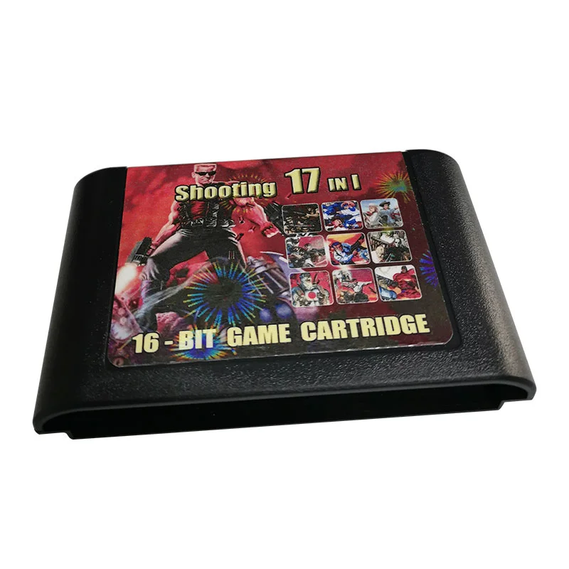 16 Bit Game Cartridge - Shooting 17IN1 Classic Collection Genesis/MEGA ...