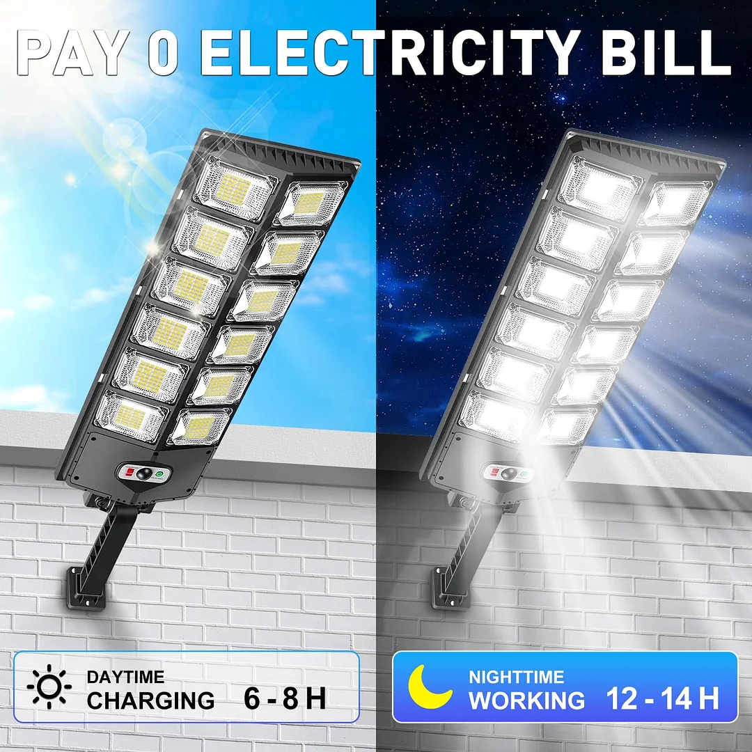 Sakerplus Solar Street Lights Outdoor Waterproof