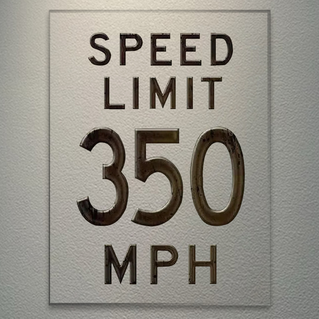 Speed Limit 350 MPH-Acrylic Wall Art -30*40cm