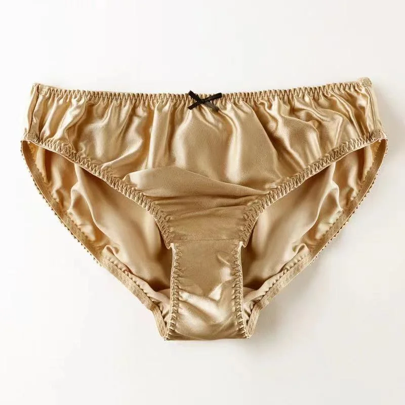Men's Silk Simple Solid Color Panties