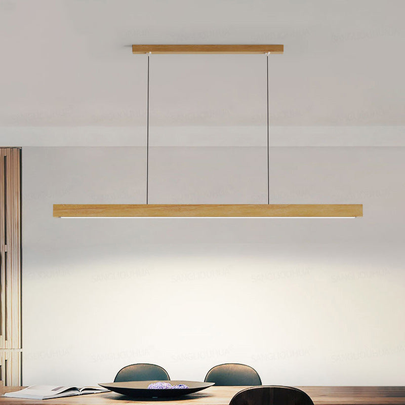 Modern Minimalist Wood LED Pendant Light - Perfect for Dining Rooms