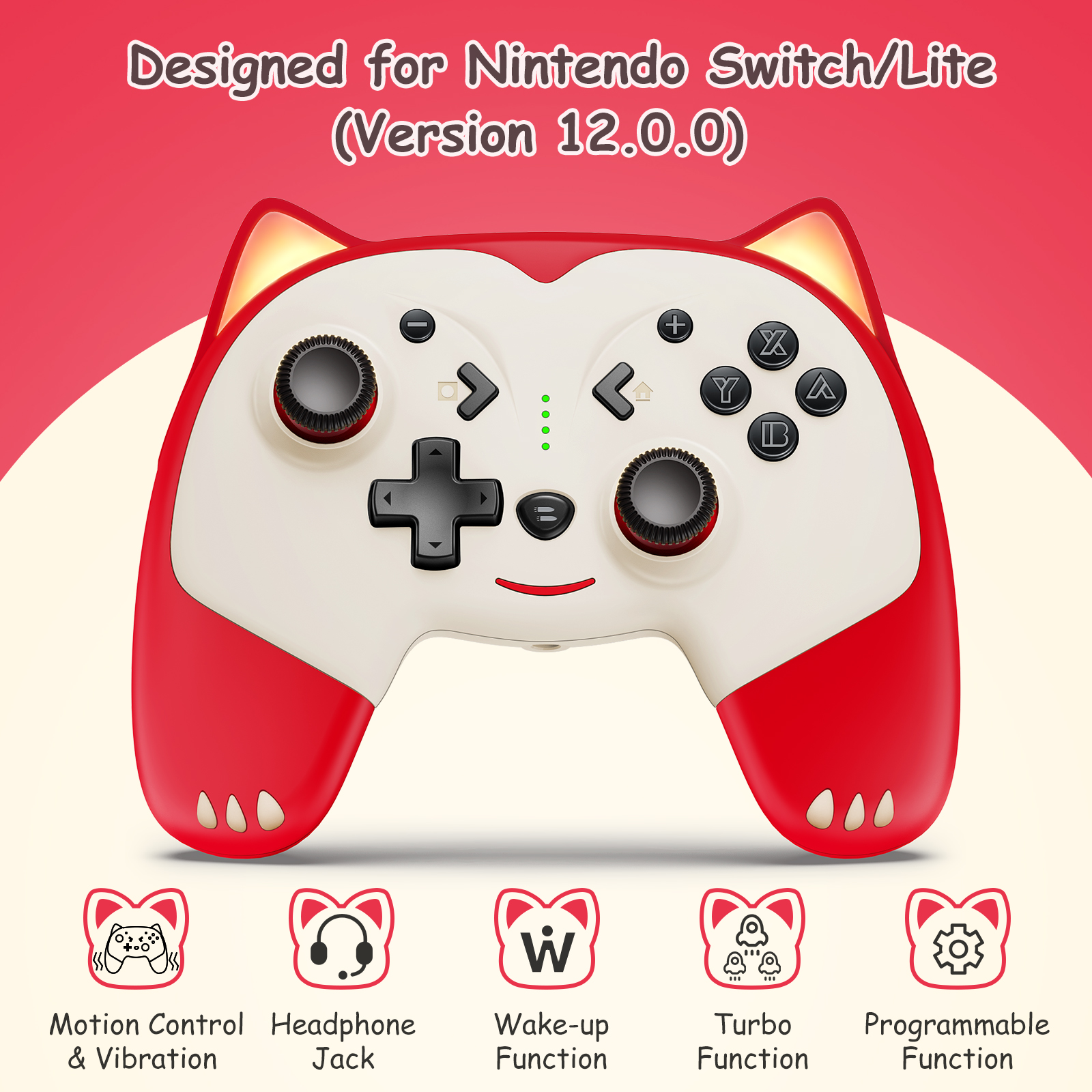 Wireless Cartoon Gamepad For Nintendo Switch Games With Wake Up For ...