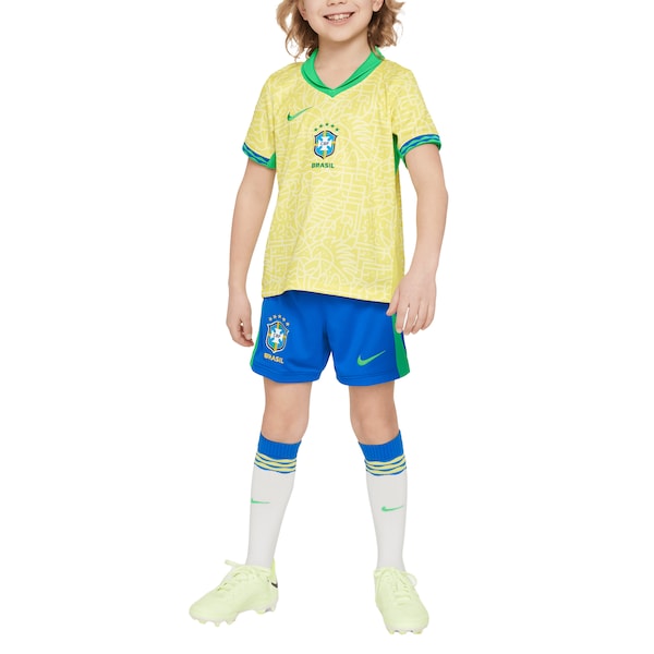 Brazil National Team Nike Preschool 2024 Home Replica Stadium Kit Set ...