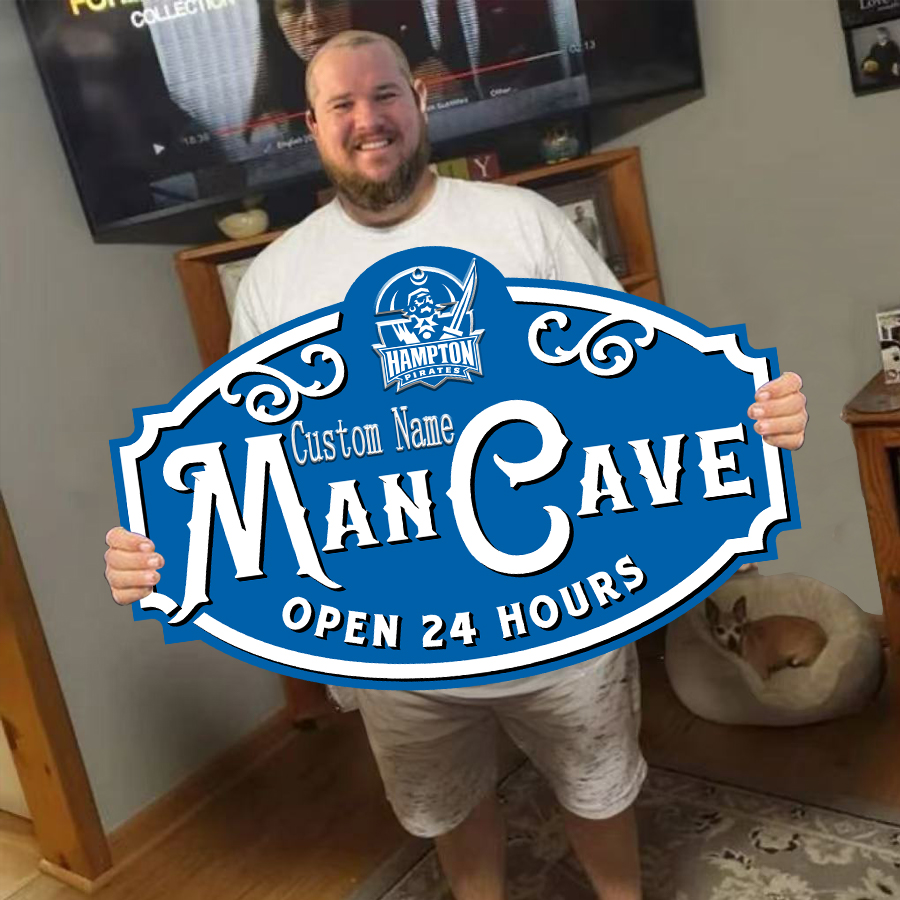 Custom Name Hampton Pirates Man Cave&Diva Cave Sign