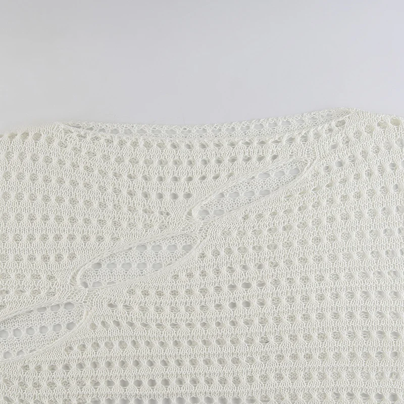 RIPPED CUTOUT CROPPED SMOCK