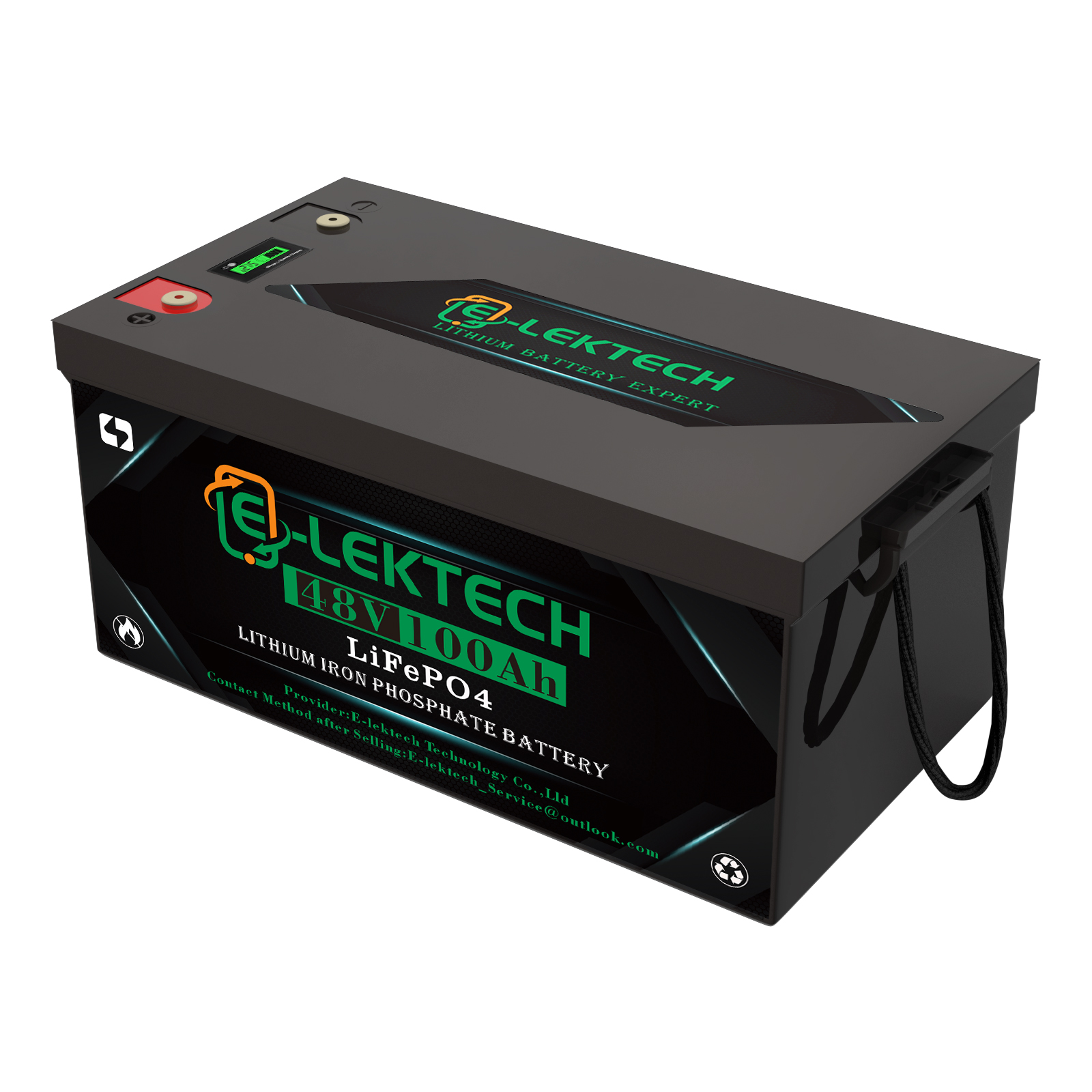 48V 100Ah LiFePO4 Lithium Battery, Built-in 120A BMS, Up to 10000 Deep ...