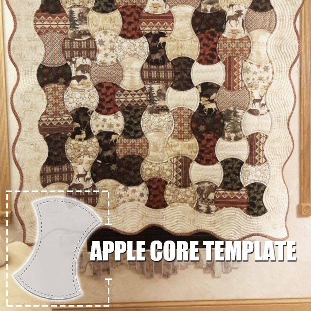 Apple Core Quilt Cutting Ruler - With Instructions