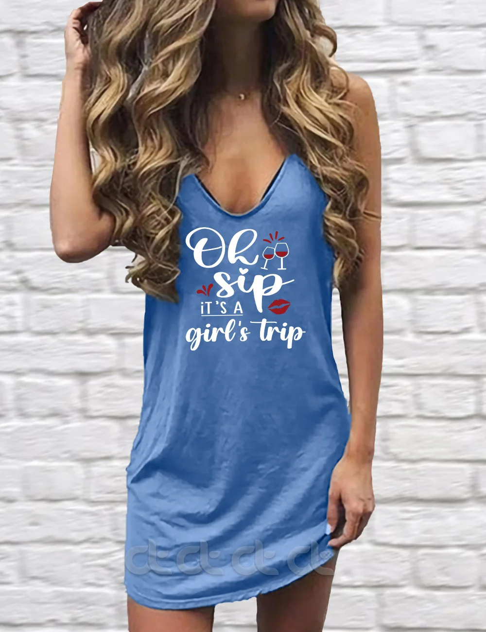 Oh Sip It's a Girl's Trip Mini Dress