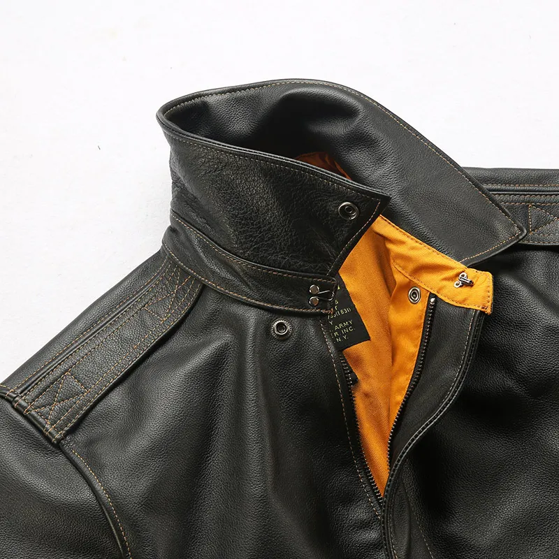 American A2 Top Grain Leather Flight Jacket for Men