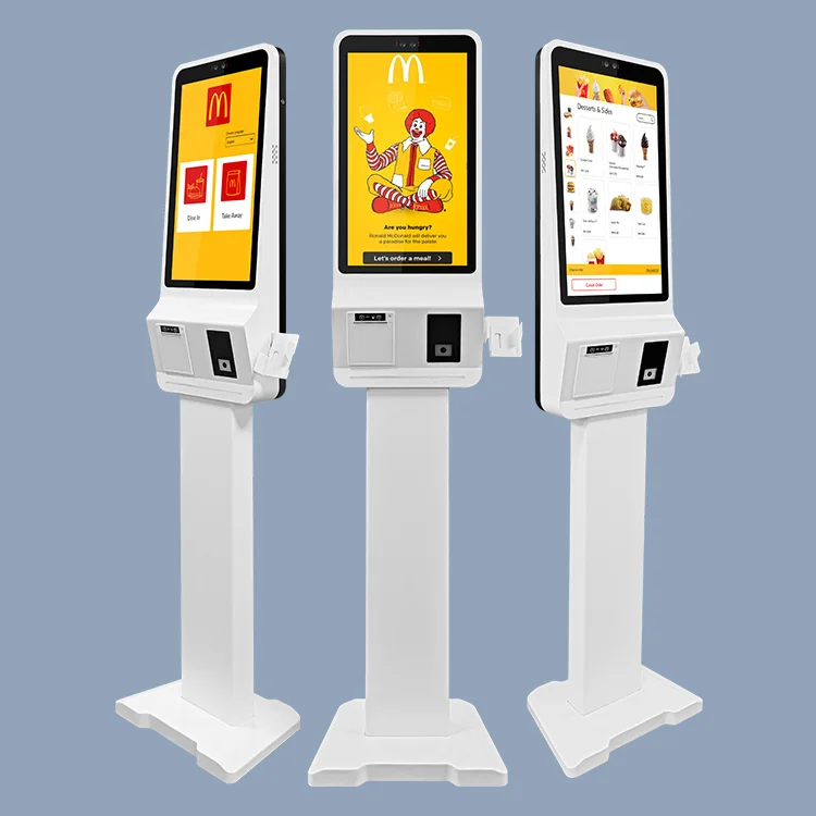 24 inch RFID self service ordering kiosk manufacturer android windows ...