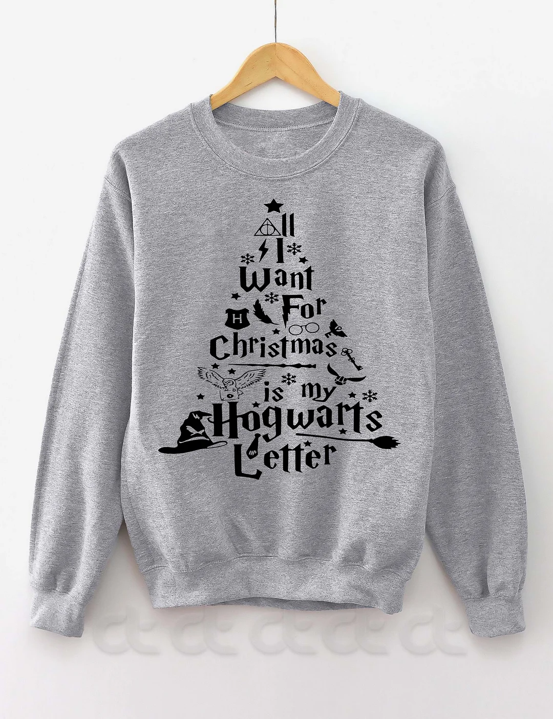 All I Want For Christmas Is Wizard Letter Sweatshirt
