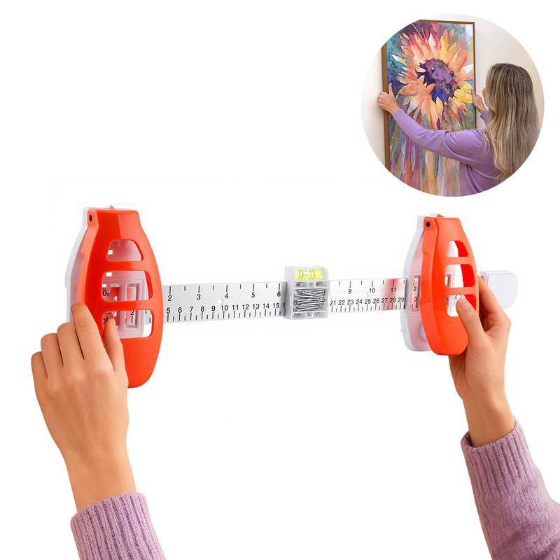 Saker® Picture Hanging Level Measuring Tool with Magnetic Nail Holder ...