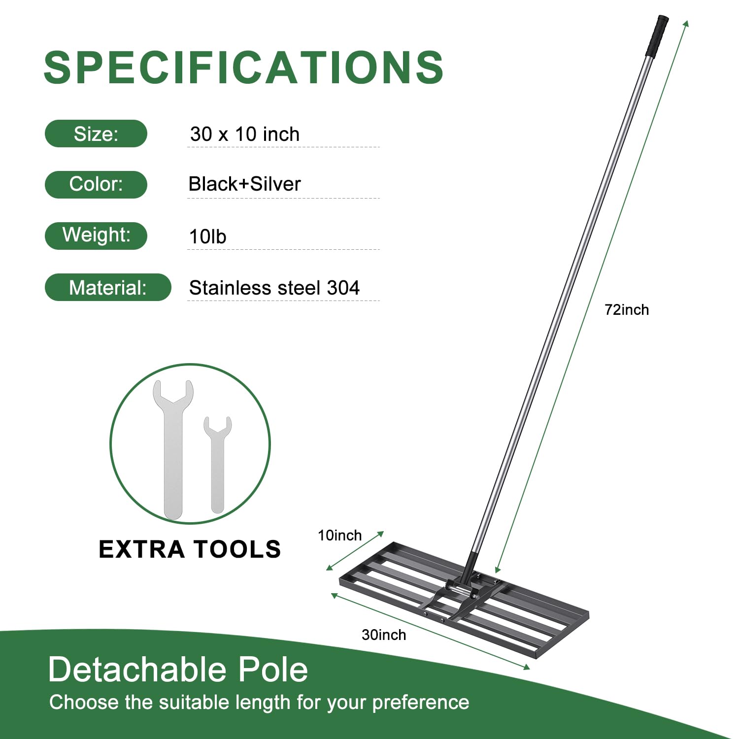 SAKER® Lawn Leveling Rake